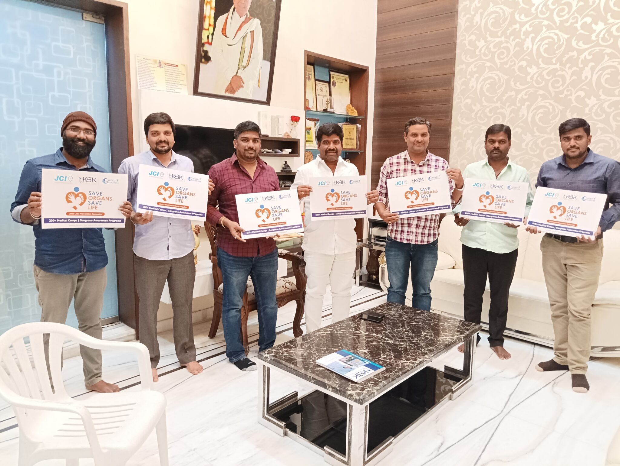 Corporator Nava Jeevan Reddy supports Save Organs Save Life.