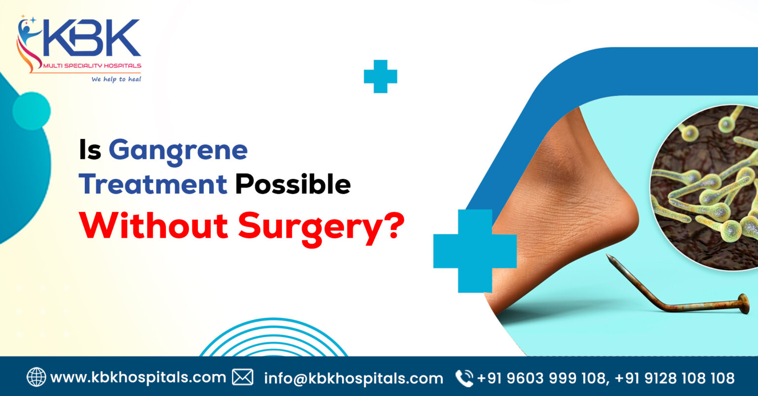 Is Gangrene treatment possible without surgery?