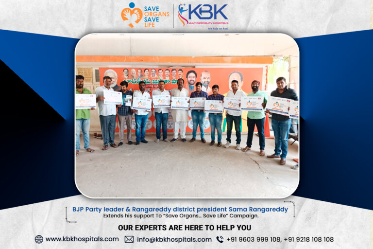 Sama Ranga Reddy (BJP Leader) unveiled Save Organs Poster.